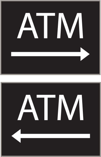 13069 (HED-100 3648-C912) ATM W/ RIGHT ARROW | ATM W/ LEFT ARROW LED ...
