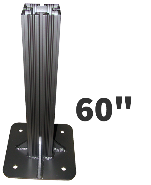 28588 (P4X4D60B) 60" Decorative 4x4 Post with 12" x 12" Base Plate ...