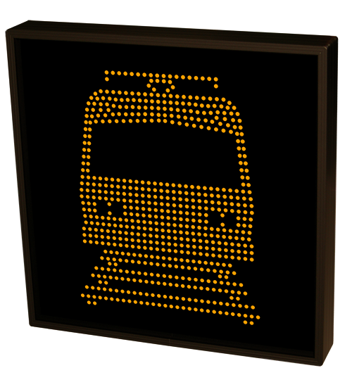 40914 (DOT3030A-E502/100-240VAC) W10-7 Light Rail Symbol w/TRAIN COMING ...