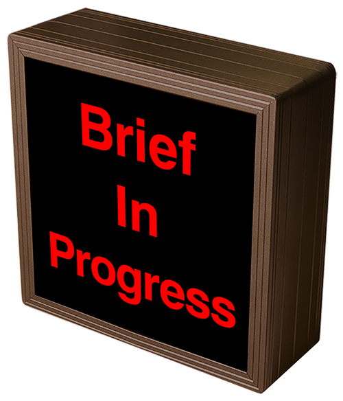 38745 (SBL77R-D328) Brief In Progress LED Sign | Interior Architectural ...