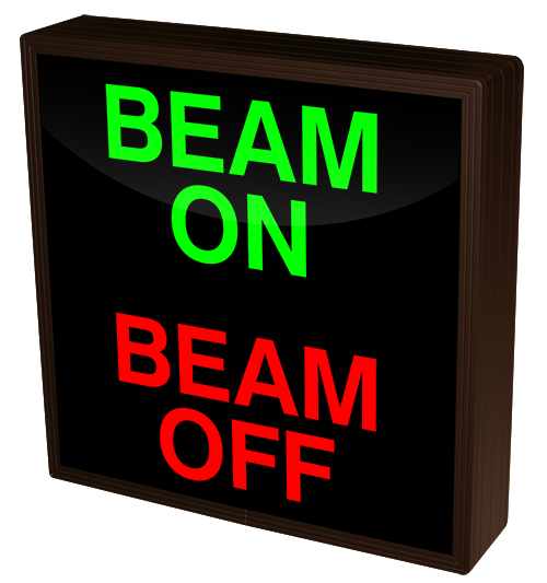 38821 (SBL1212GR-B242/12-24VDC) BEAM ON | BEAM OFF (12-24 VDC) LED Sign ...