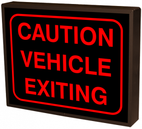 40953 (PHX1418R-A172) CAUTION VEHICLE EXITING w/Border LED Signs ...