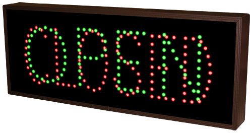 4942 (TCL1026GR-100) OPEN | CLOSED LED Signs | Open Closed | Signal-Tech