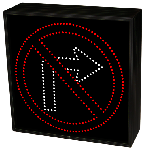 53309 (STR1818RW-A049/120-277VAC) R3-1 NO RIGHT TURN SYMBOL (120-277 ...