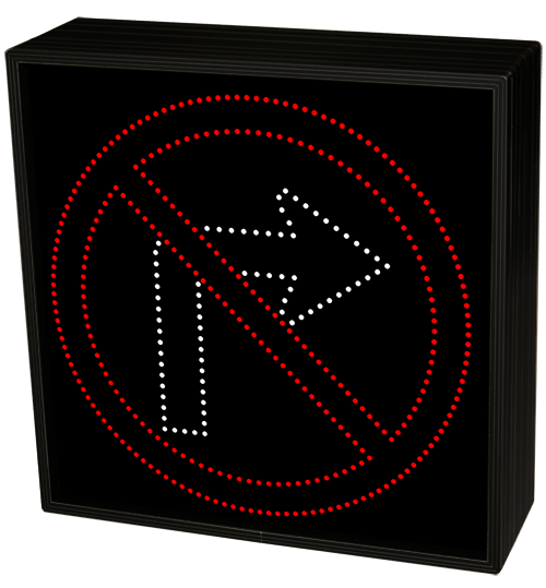 53911 (STR2424RW-A049) R3-1 NO RIGHT TURN SYMBOL LED Sign | Lane ...