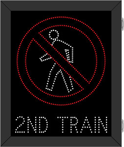 68195 (DOT3529RWW-N471/100-240VAC) R9-3 No Pedestrian Crossing Symbol ...